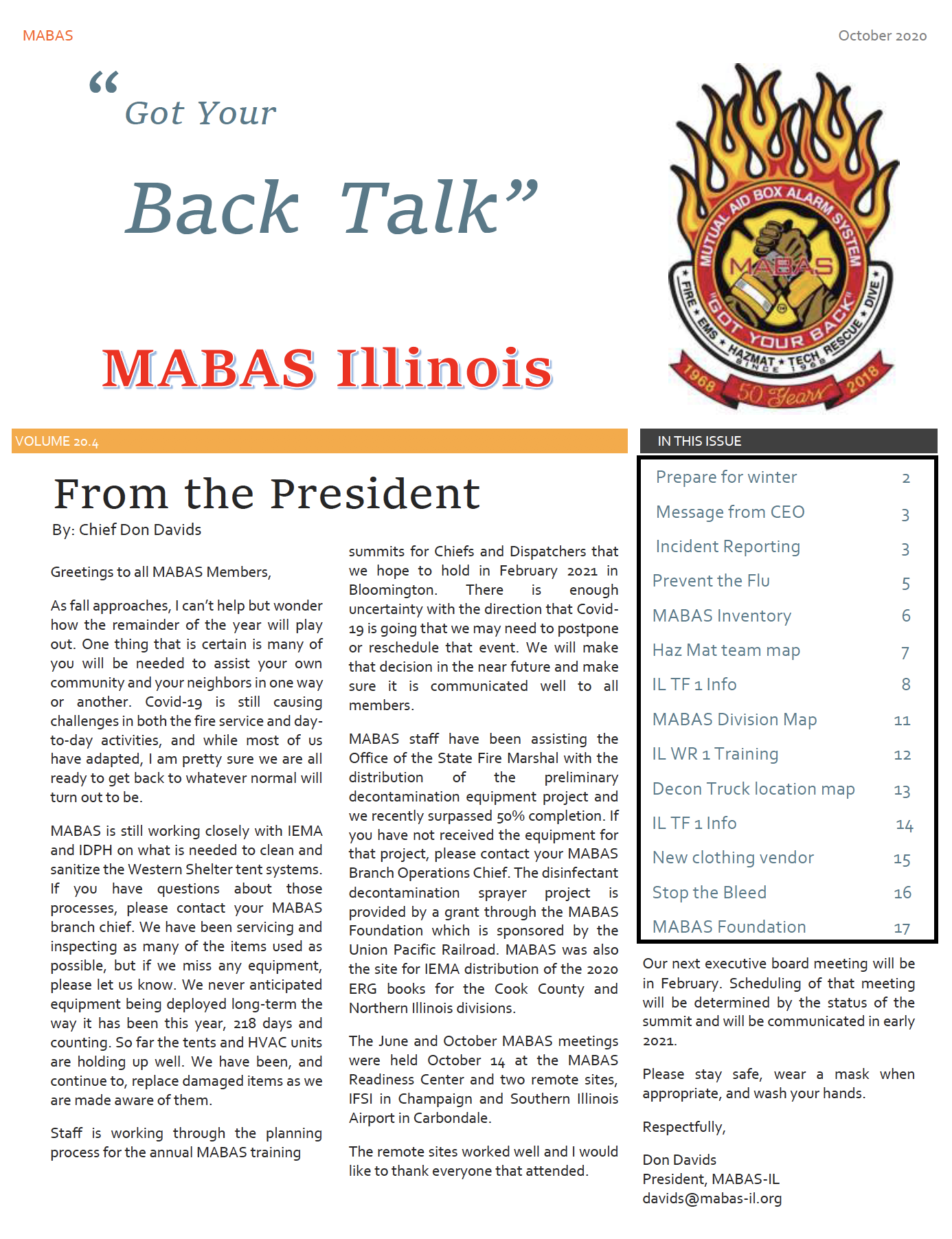 October 2020 - MABAS